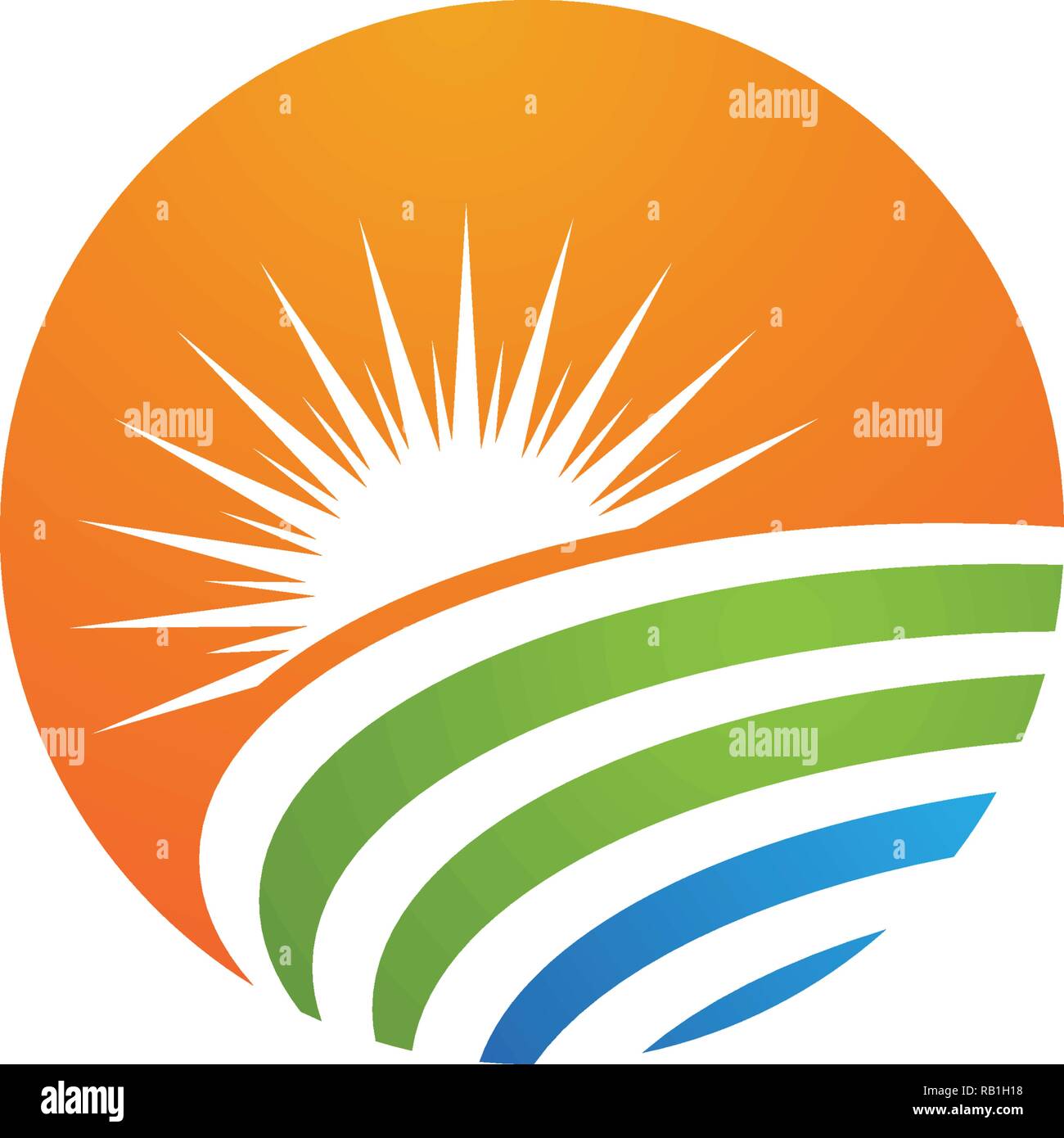 Sun logo and symbol vector Stock Vector Image & Art - Alamy