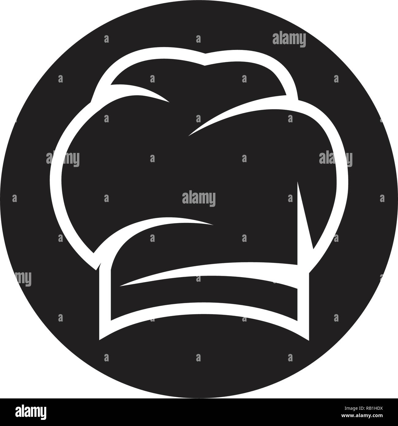 Chef hat logo and symbols black color vector Stock Vector Image & Art ...