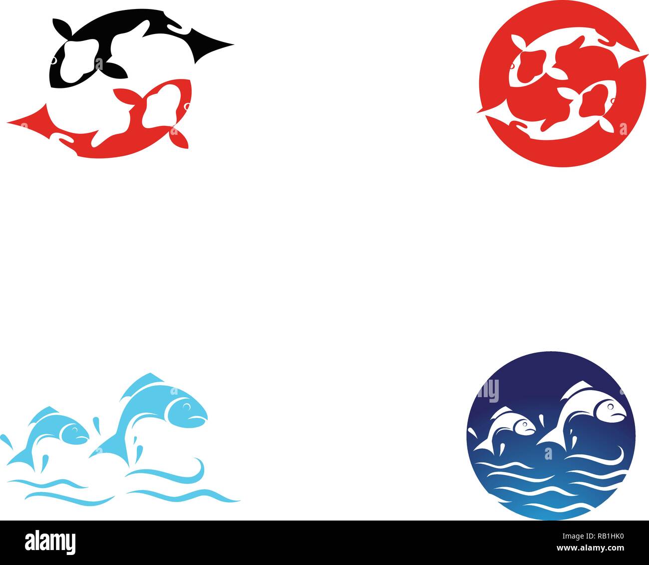 Fish logo template. Creative vector symbol of fishing club or online ...