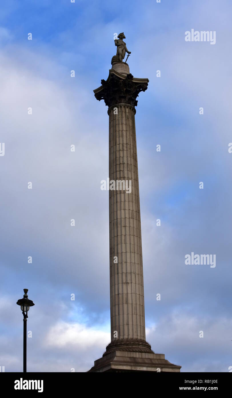 Nelsons Column in Trafalgar Square. London, United Kingdom Stock Photo ...
