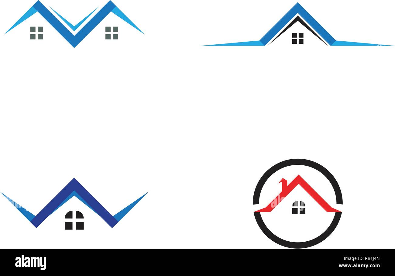 home buildings and symbols icons template Stock Vector Image & Art - Alamy