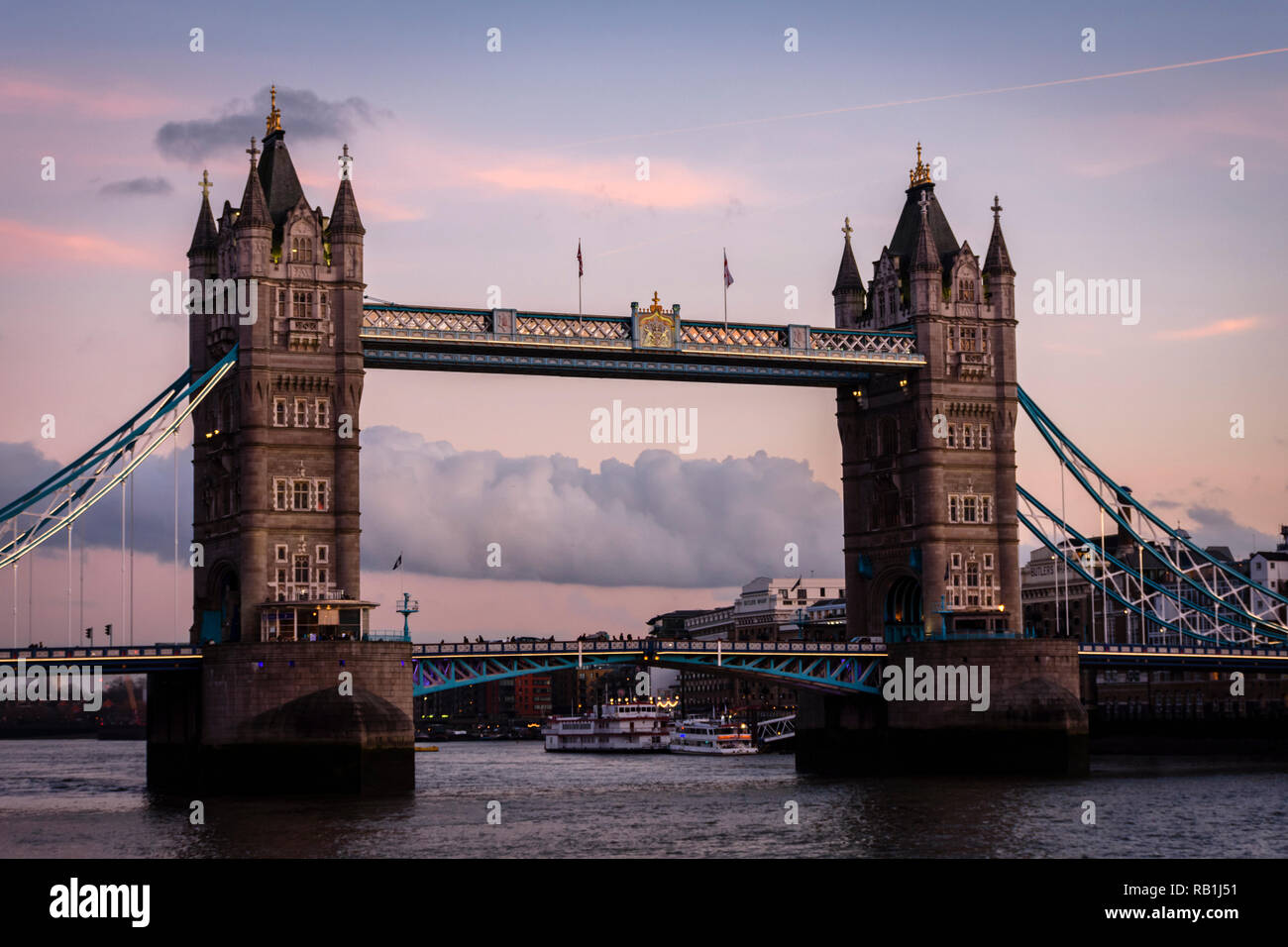 Sunset at Tower Bridge Stock Photo - Alamy