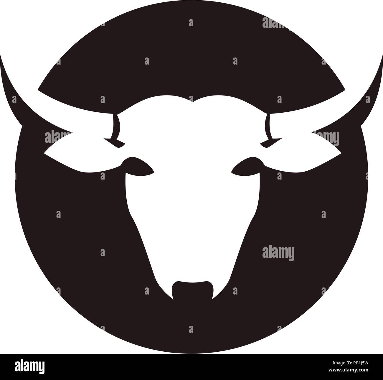 Cow head symbols logo vector template black Stock Vector Image & Art ...