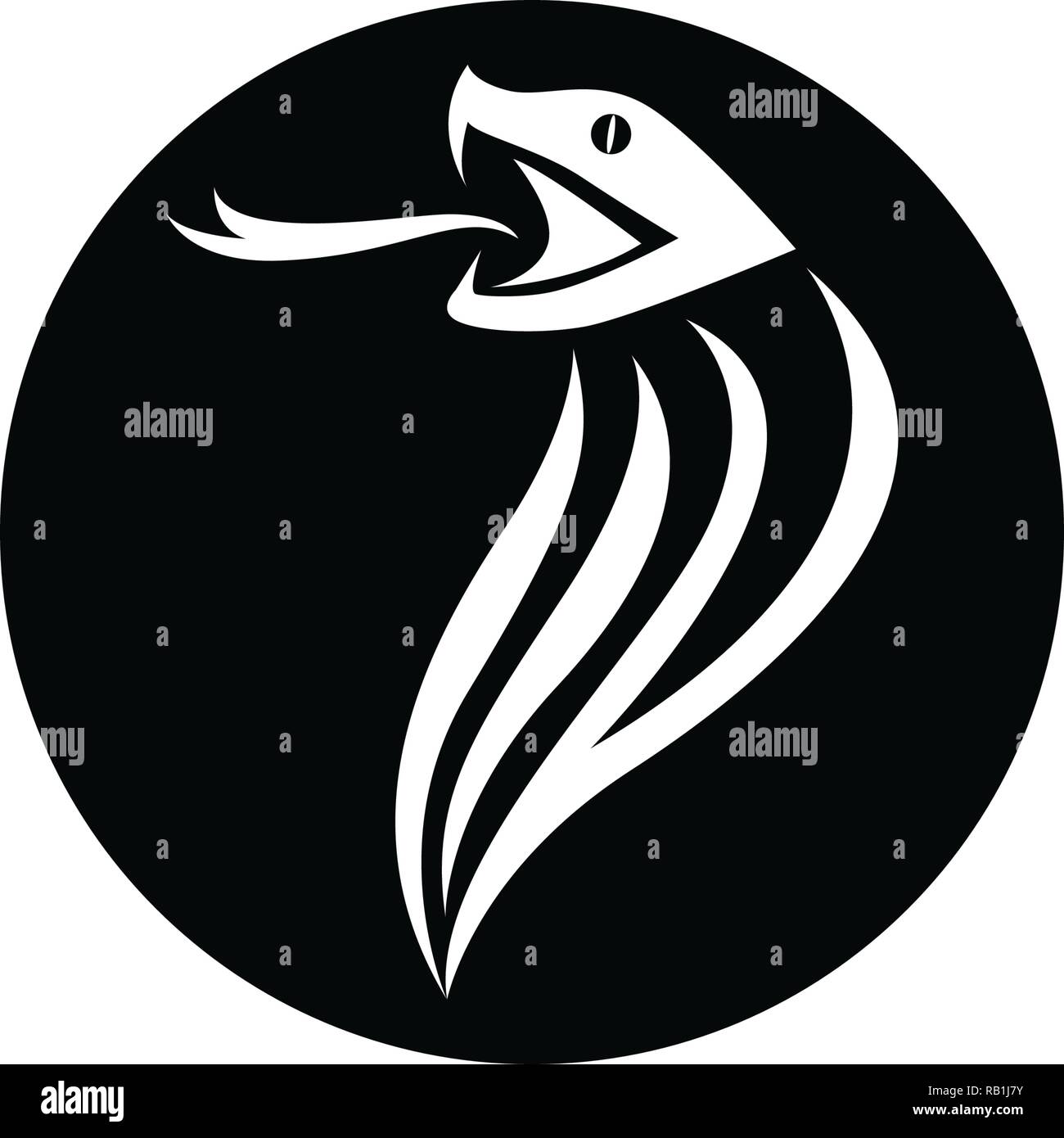 viper snake logo design element danger snake icon. viper symbol Stock ...