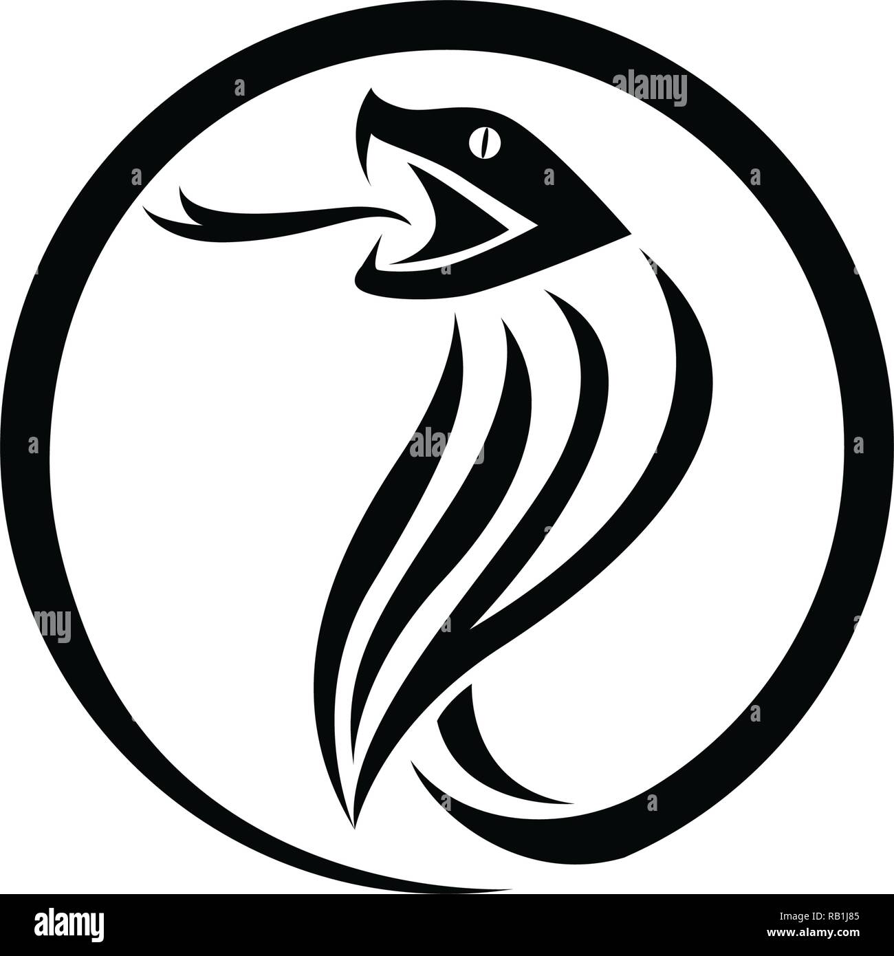 viper snake logo design element danger snake icon. viper symbol Stock ...