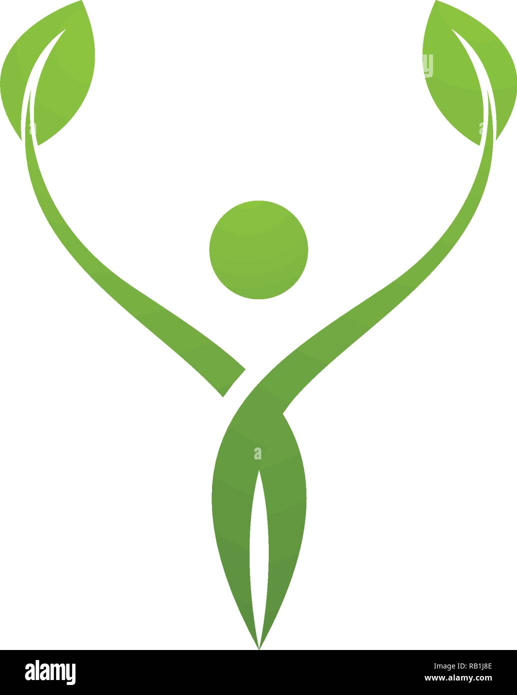 Human character logo sign,Health care logo. Nature logo sign. Green ...