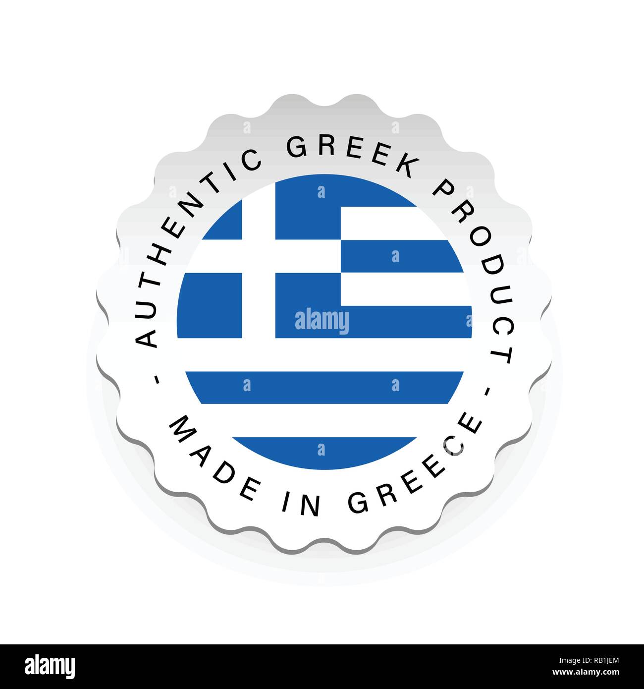 Authentic Greek product label tag vector Stock Vector Image & Art - Alamy