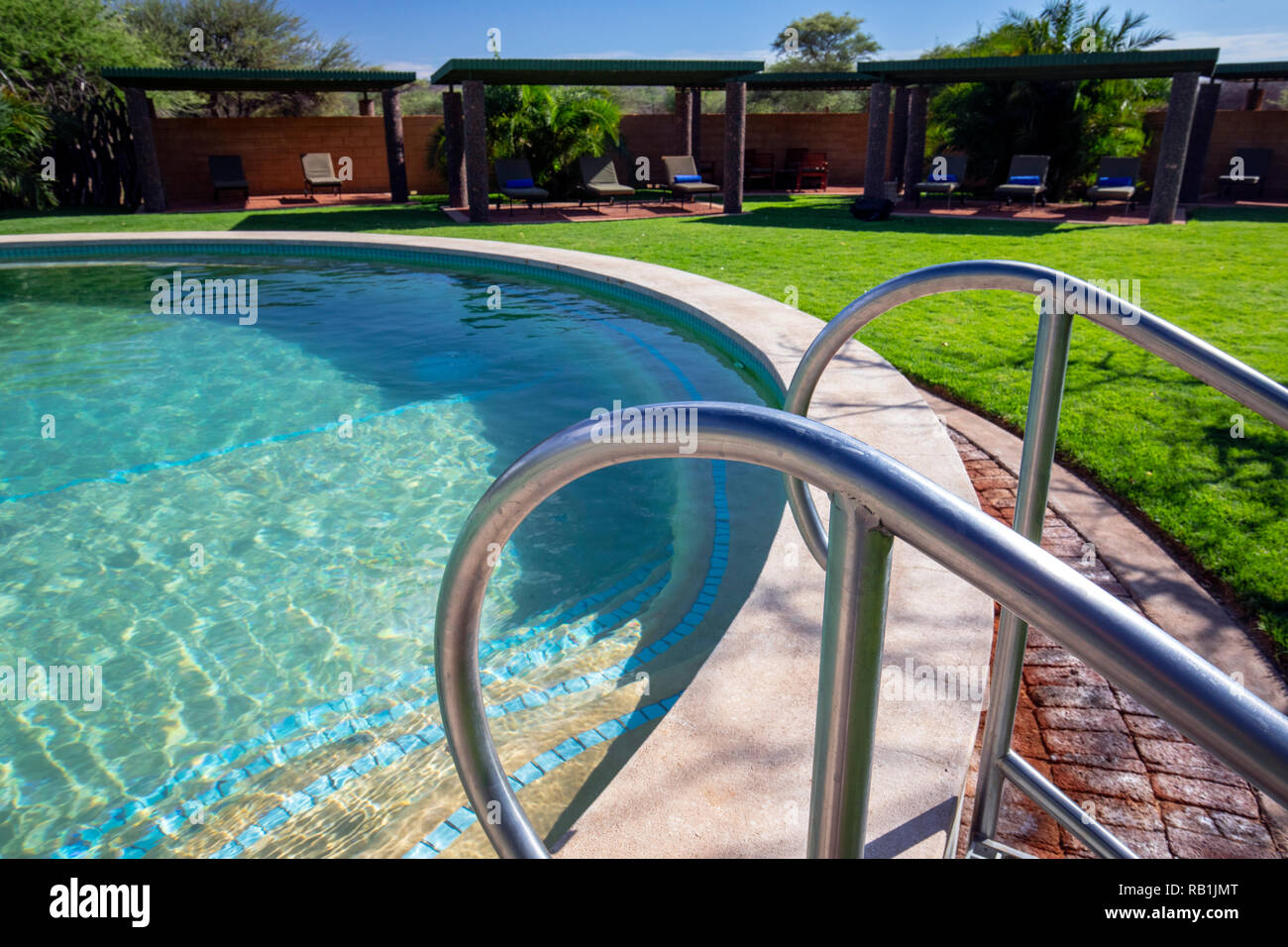 Swimming Pool at Okonjima Plains Camp, Okonjima Nature Reserve, Namibia ...