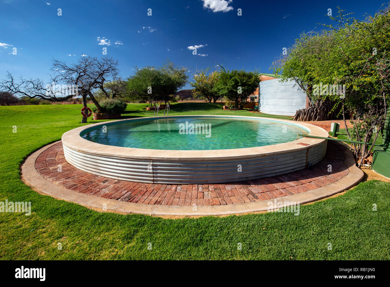 Swimming Pool at Okonjima Plains Camp, Okonjima Nature Reserve, Namibia ...