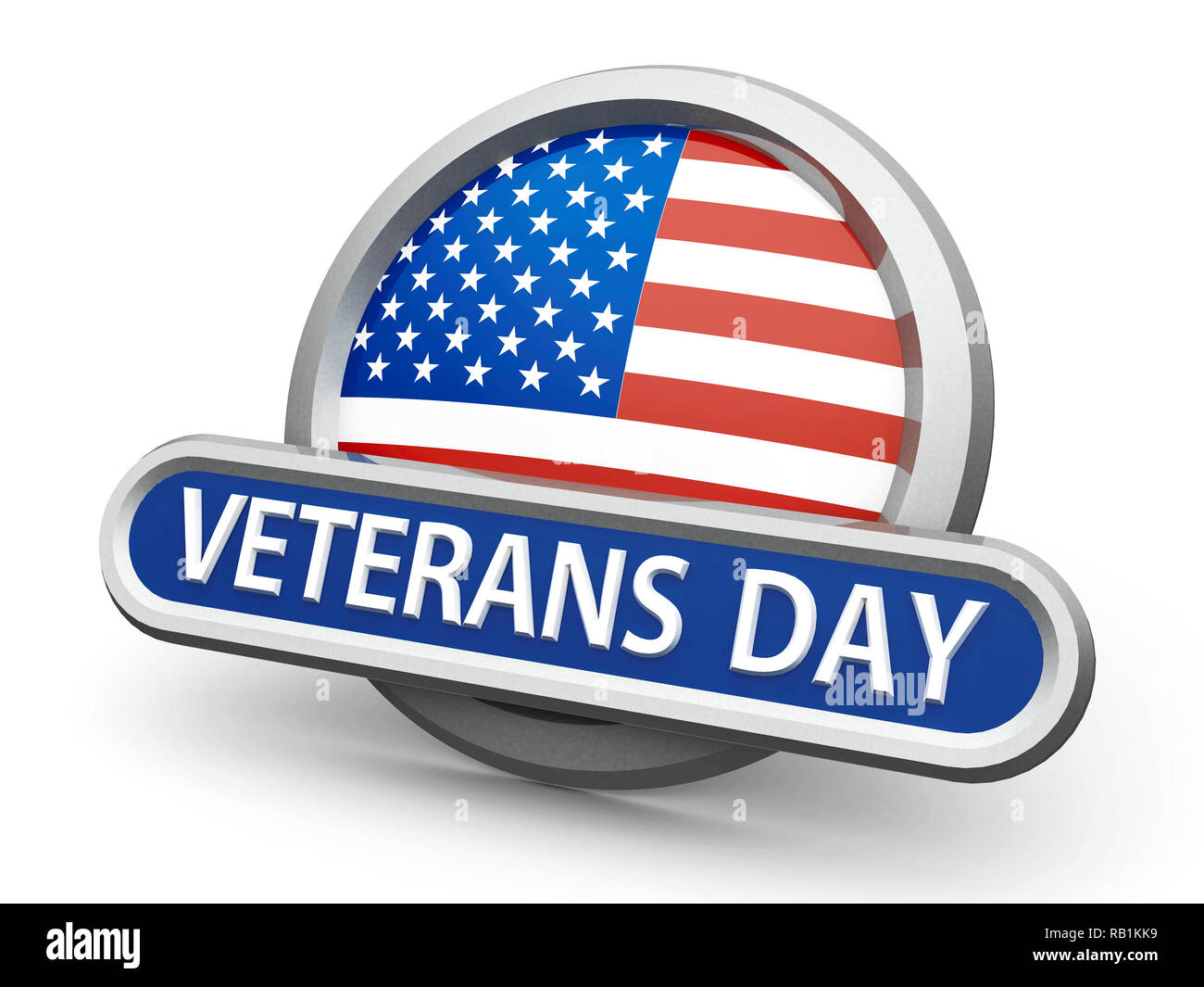 Emblem, icon or button with american flag represents Veterans Day in ...