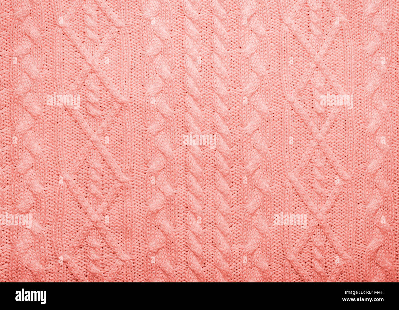 Knitted Living coral texture with pattern of various braids Stock Photo ...