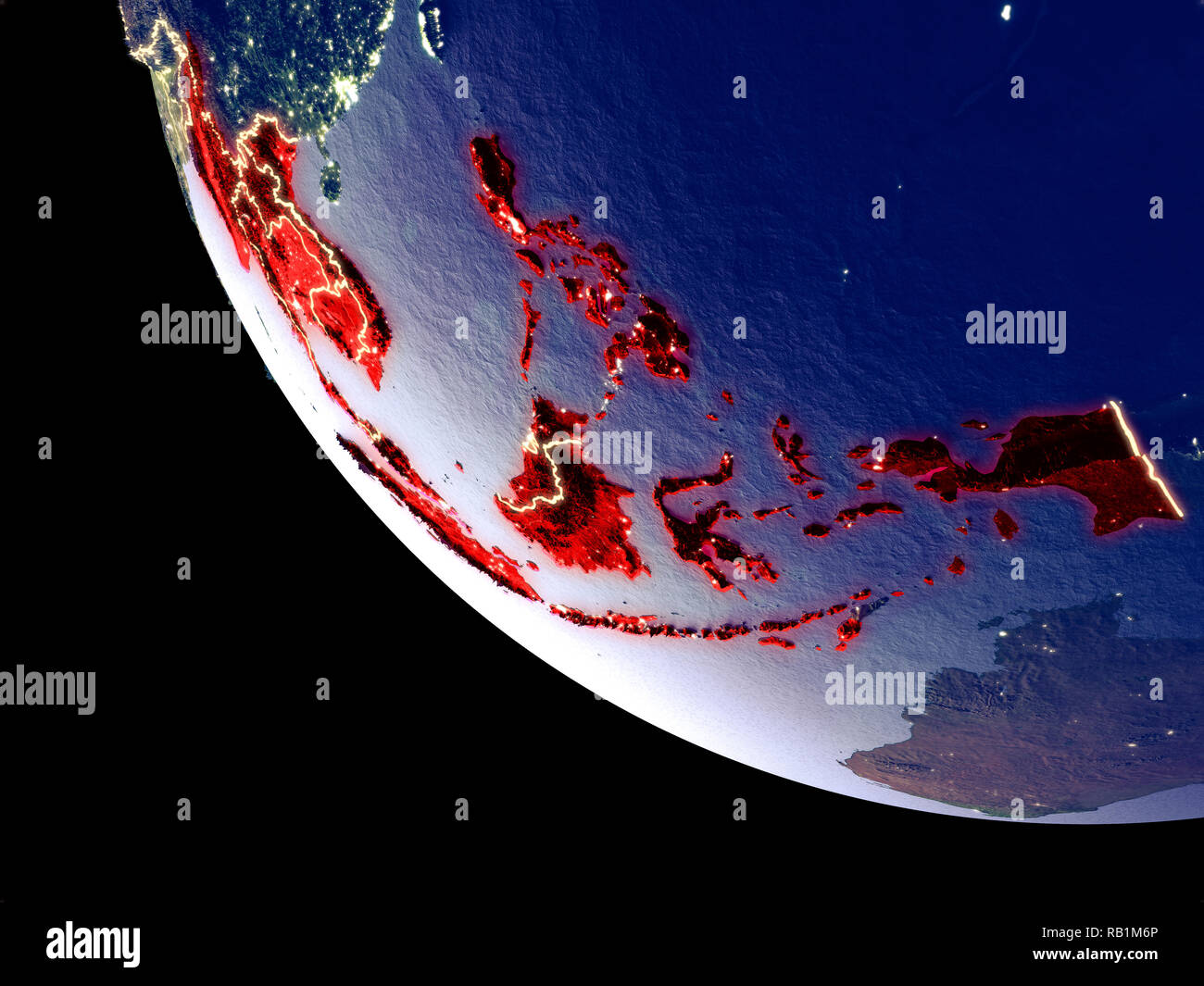 Asean countries map hi-res stock photography and images - Alamy