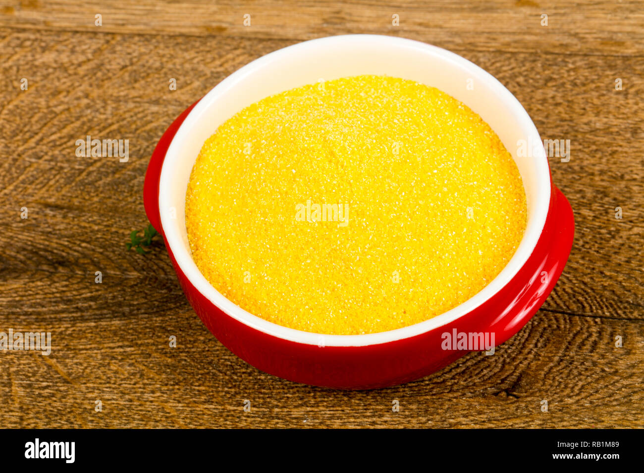 Raw polenta ready for cooking Stock Photo - Alamy