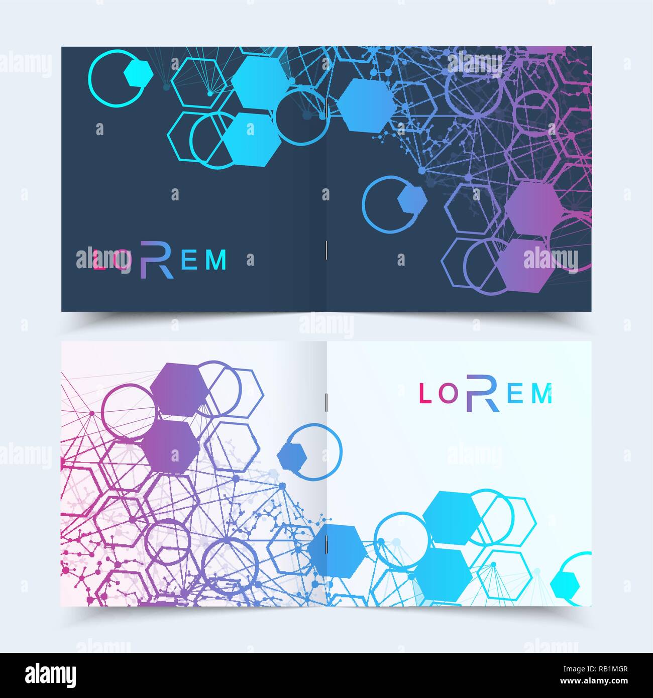 Scientific templates square brochure, magazine, leaflet , flyer, cover ...