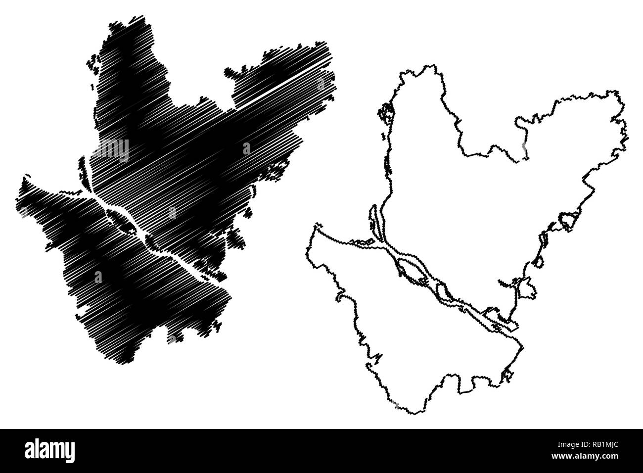 Dhaka Division (Administrative Divisions of Bangladesh) map vector ...