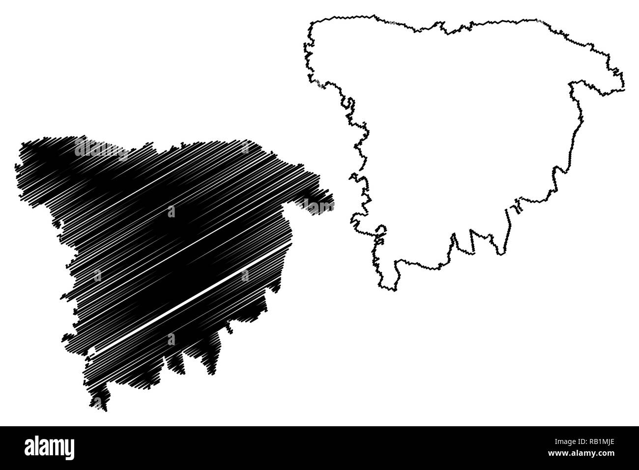 Sylhet Division (Administrative Divisions of Bangladesh) map vector ...