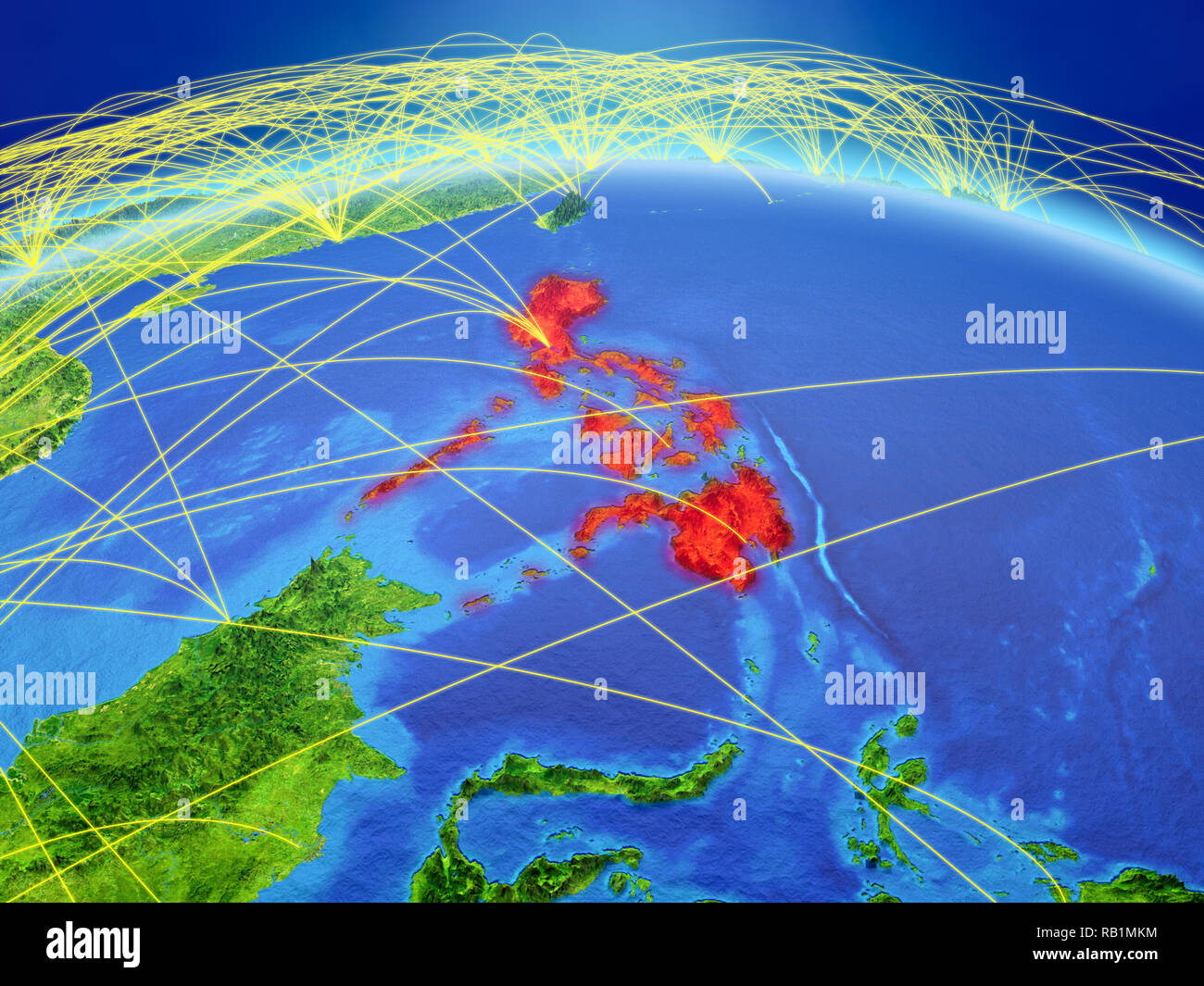 Philippines on planet Earth with international network representing ...