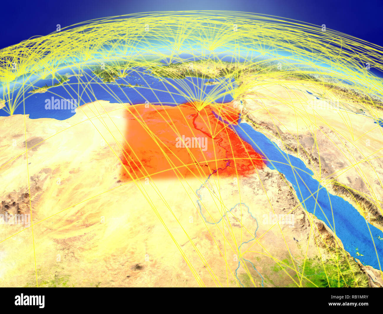 Egypt on planet Earth with international network representing ...