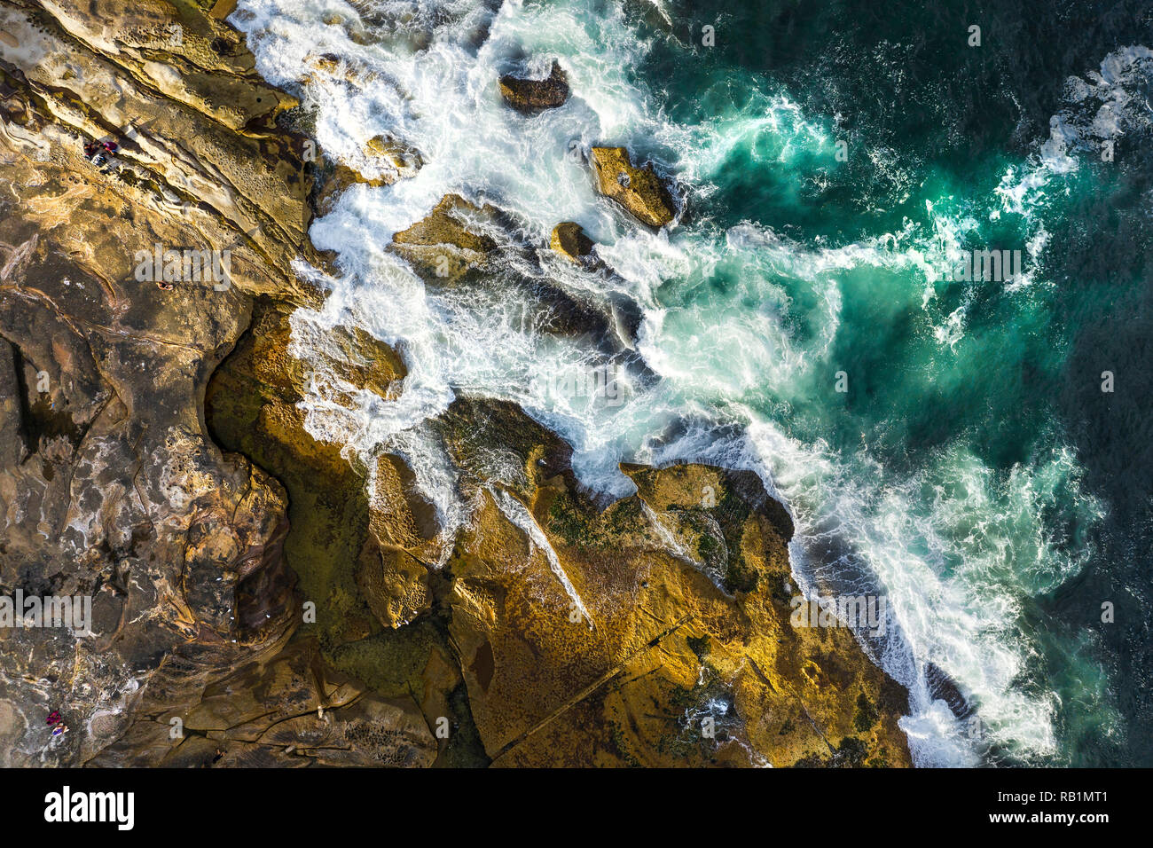Beach aerial view from drone beach shadow people sunrise Stock Photo ...