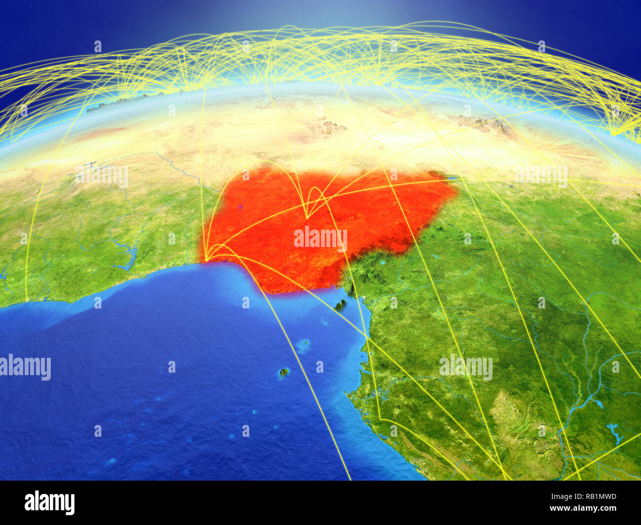 Nigeria on planet Earth with international network representing ...