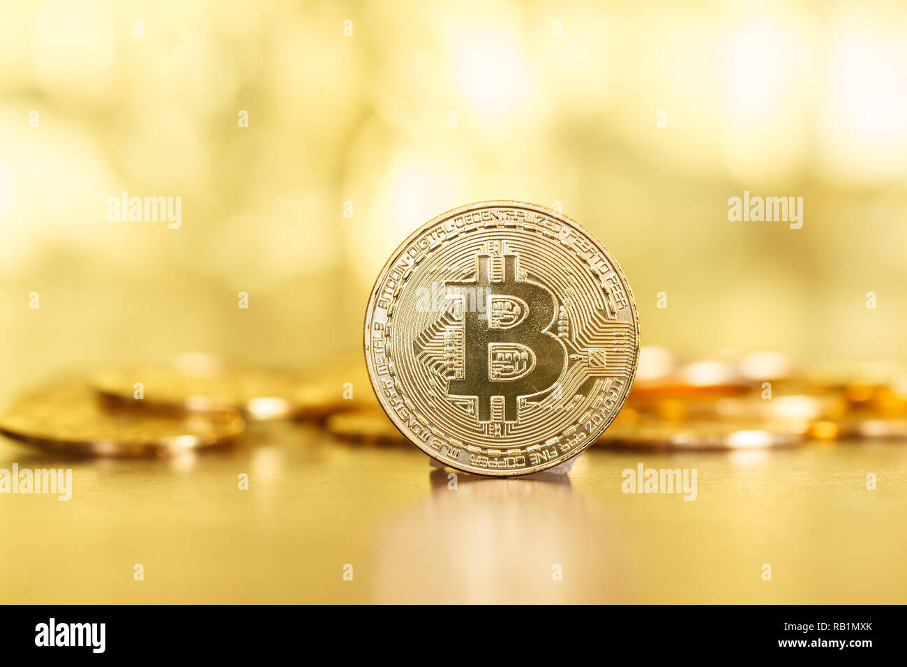 Bitcoin the future of the world currency system Stock Photo - Alamy