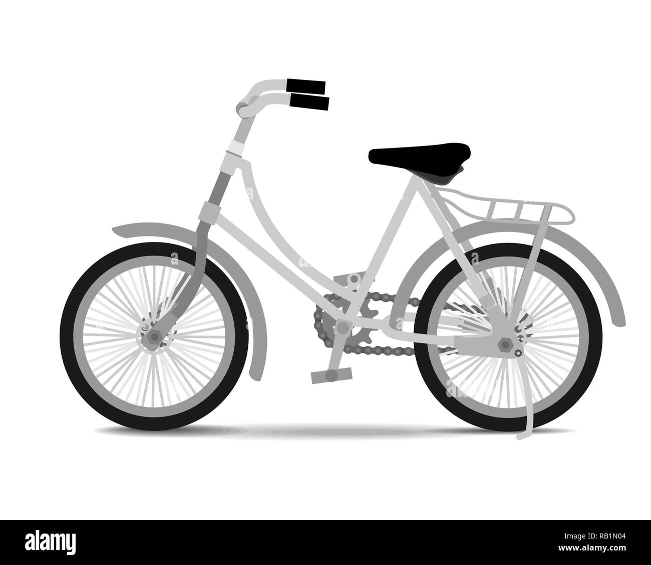 Vintage bicycle on white background, vector illustration Stock Vector ...