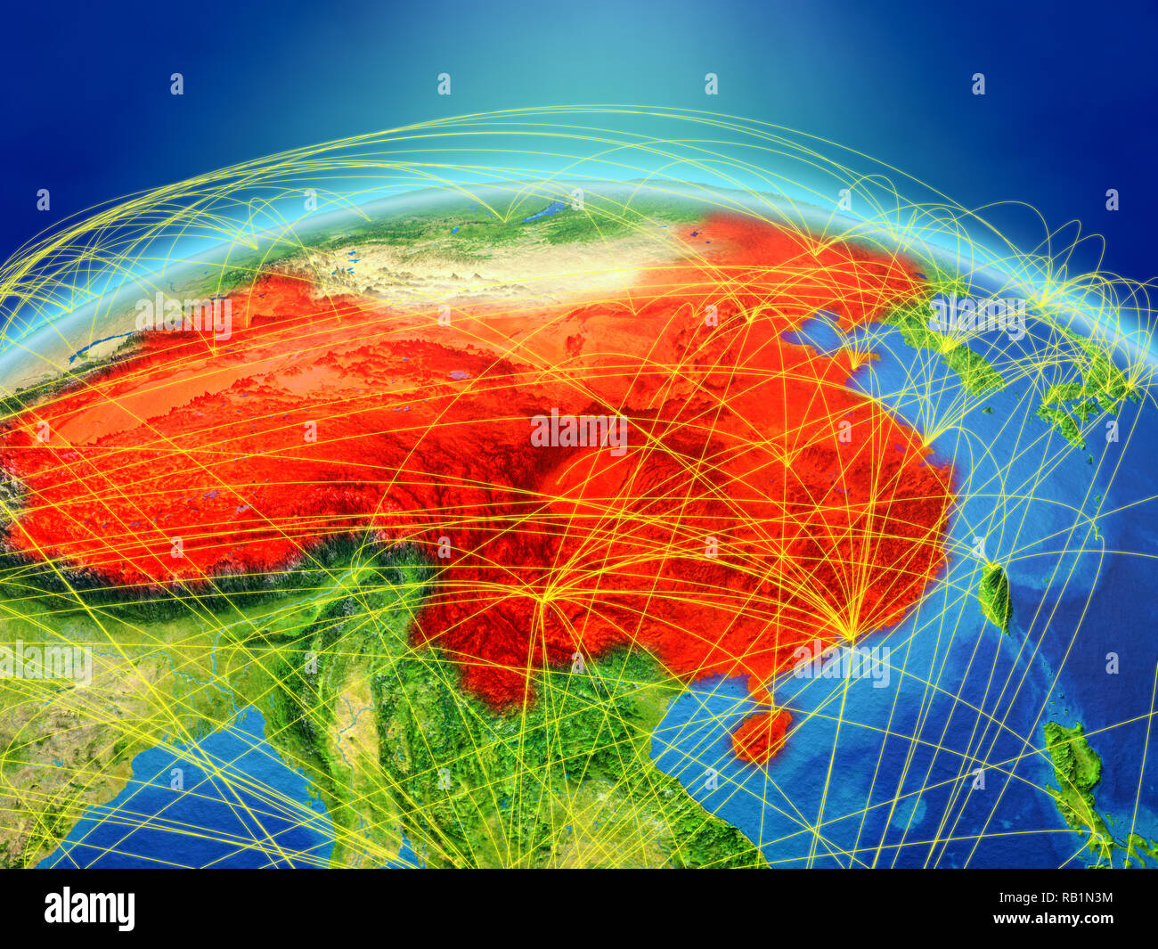 China on planet Earth with international network representing ...