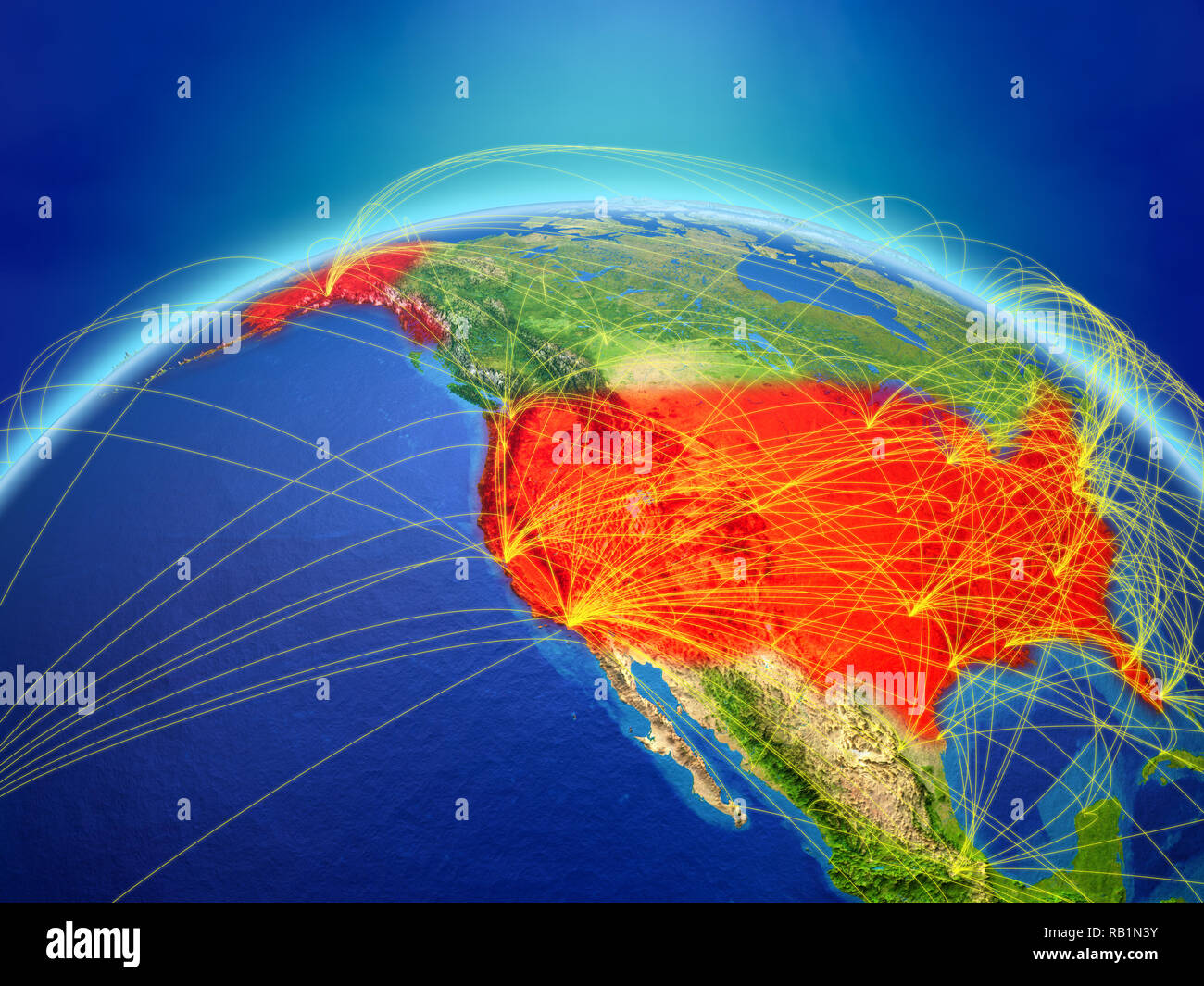 USA on planet Earth with international network representing ...