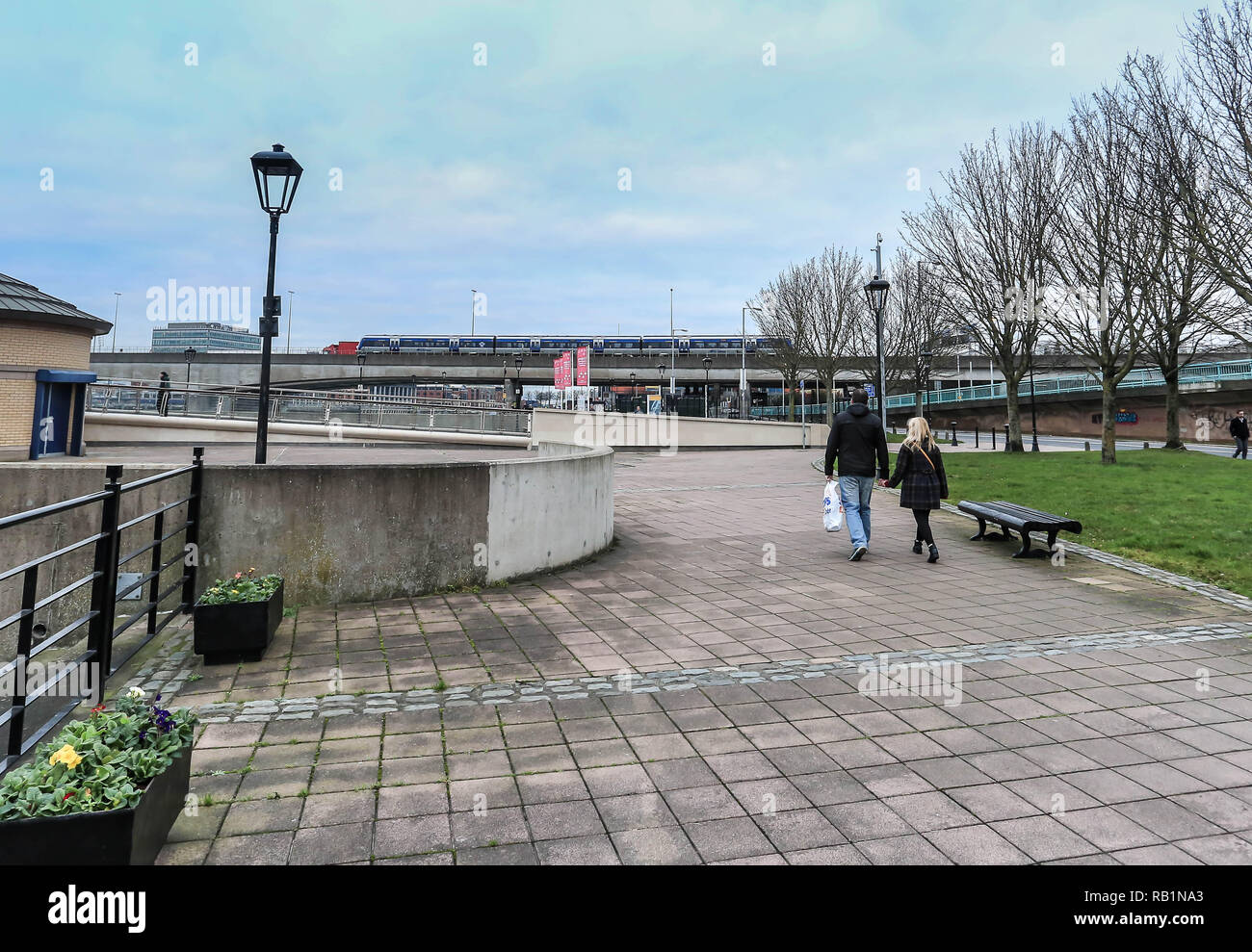Walkway river lagan hi-res stock photography and images - Alamy