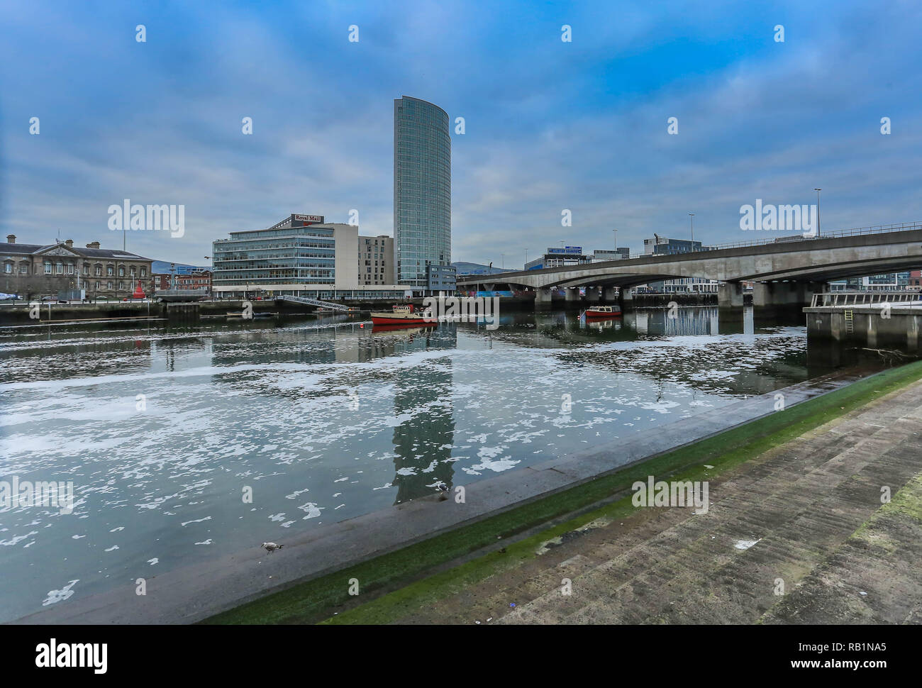 BELFAST RIVER LAGAN Stock Photo - Alamy