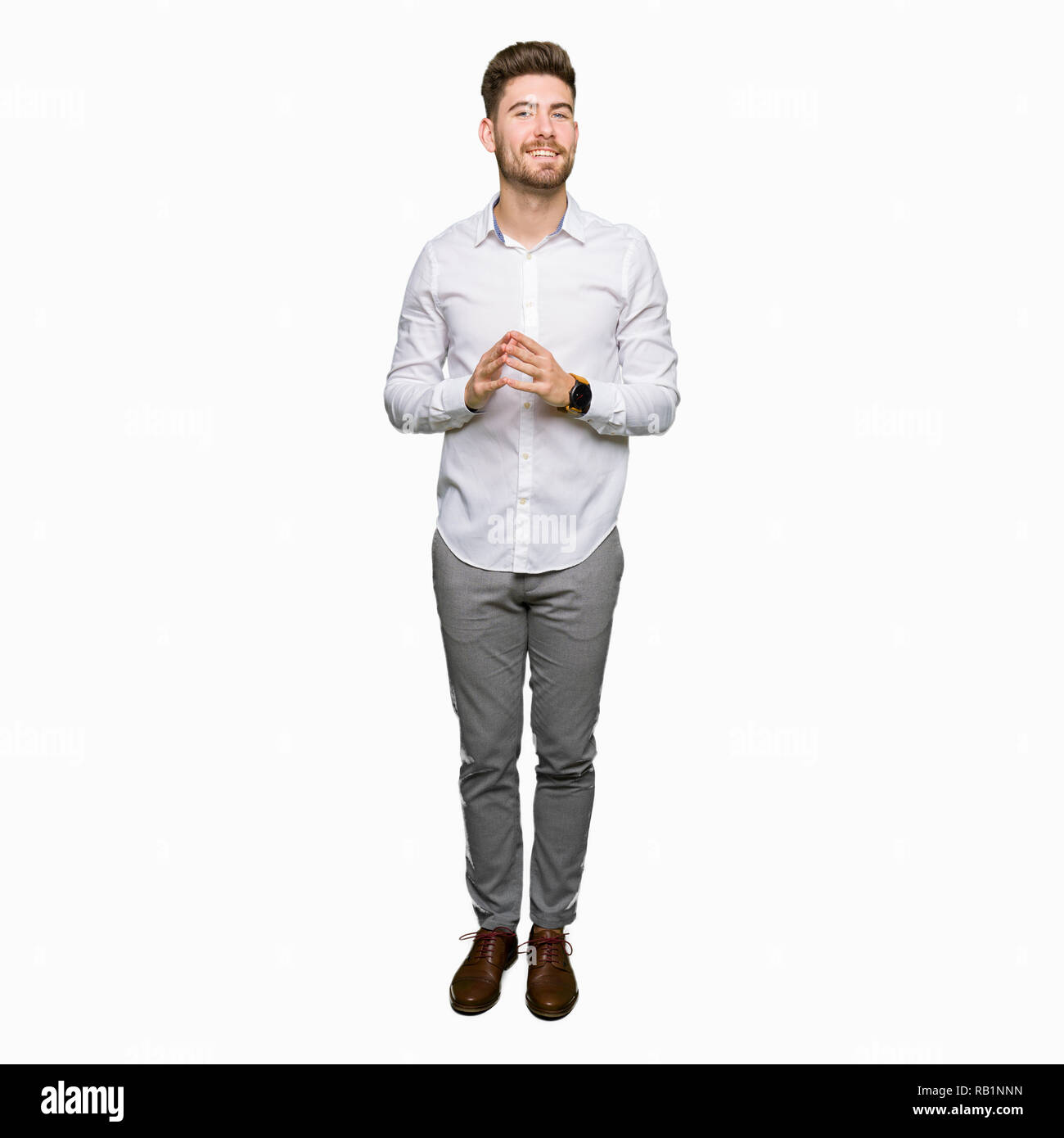 Hispanic man crossed fingers Cut Out Stock Images & Pictures - Alamy