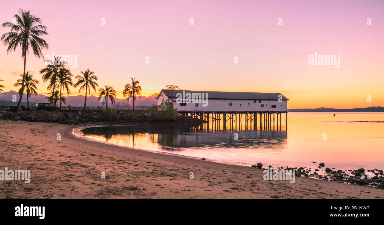Port Douglas Sugar Wharf at sunrise Stock Photo - Alamy