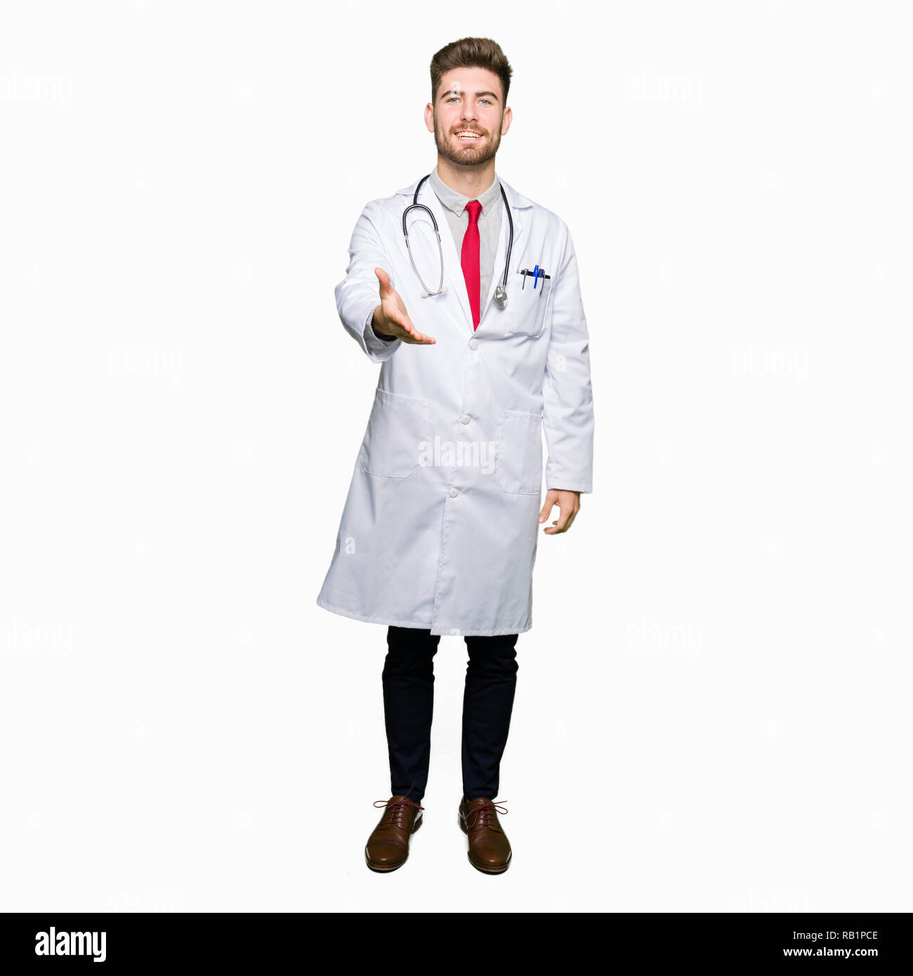 Doctor business man shake hands hi-res stock photography and images - Alamy