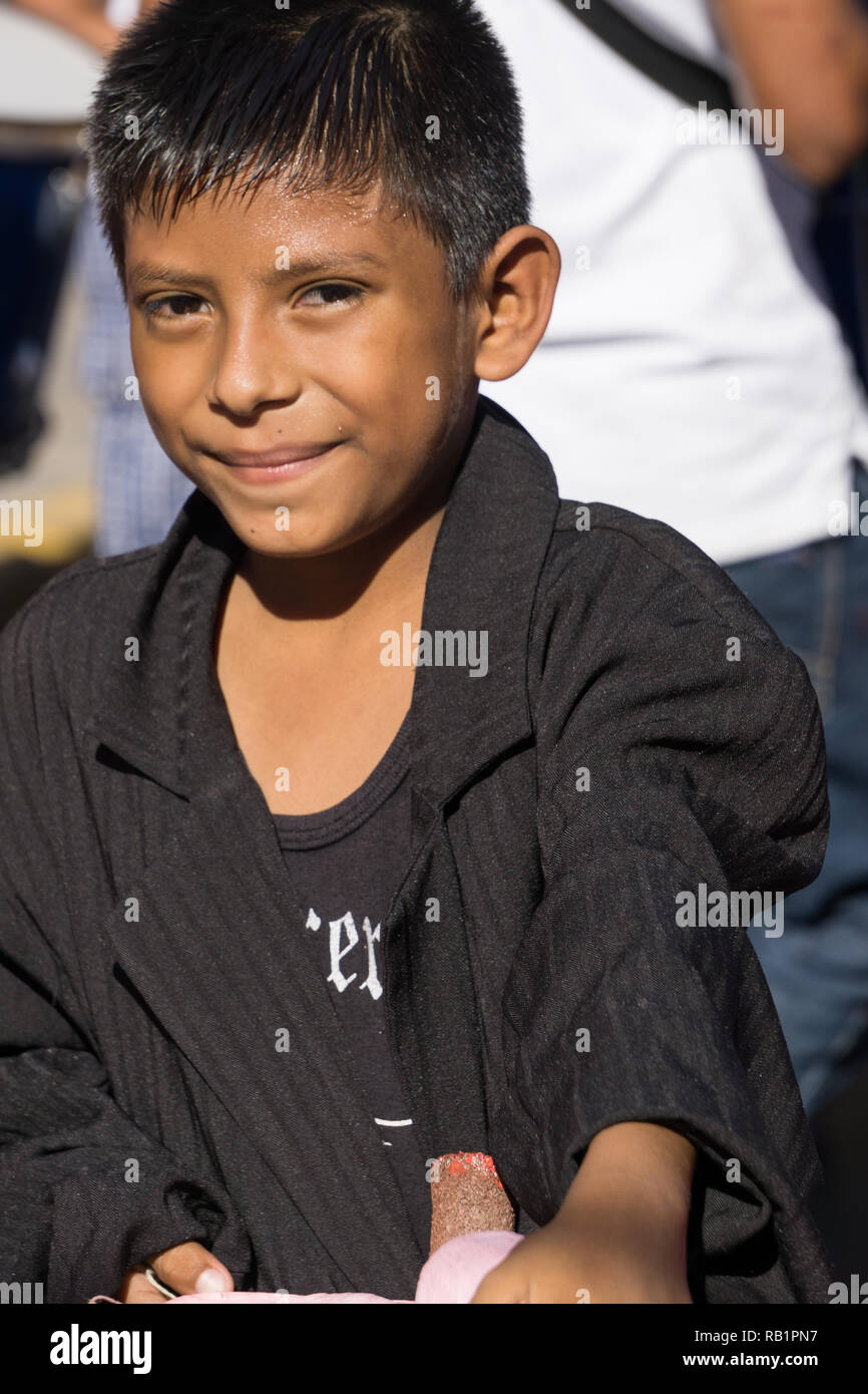 Granada, Nicaragua – February 15, 2017: kid wearing traditional dress ...