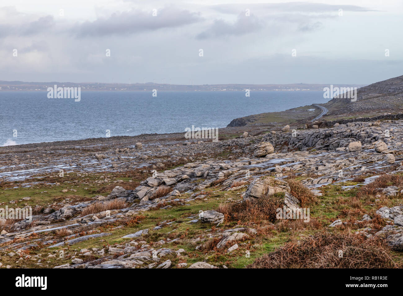 Rocks in Black Head beach, Burren, Galway, Ireland Stock Photo - Alamy