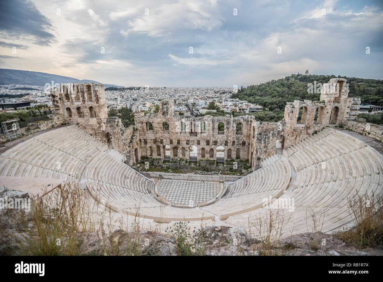 The Amphitheater in Acropolis Stock Photo - Alamy