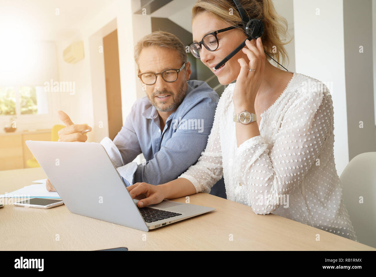 Startup people in conference call Stock Photo - Alamy