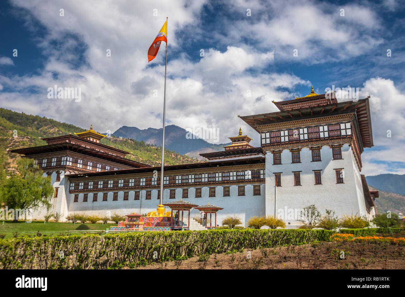 Nice view of Thimphu Temple Stock Photo - Alamy