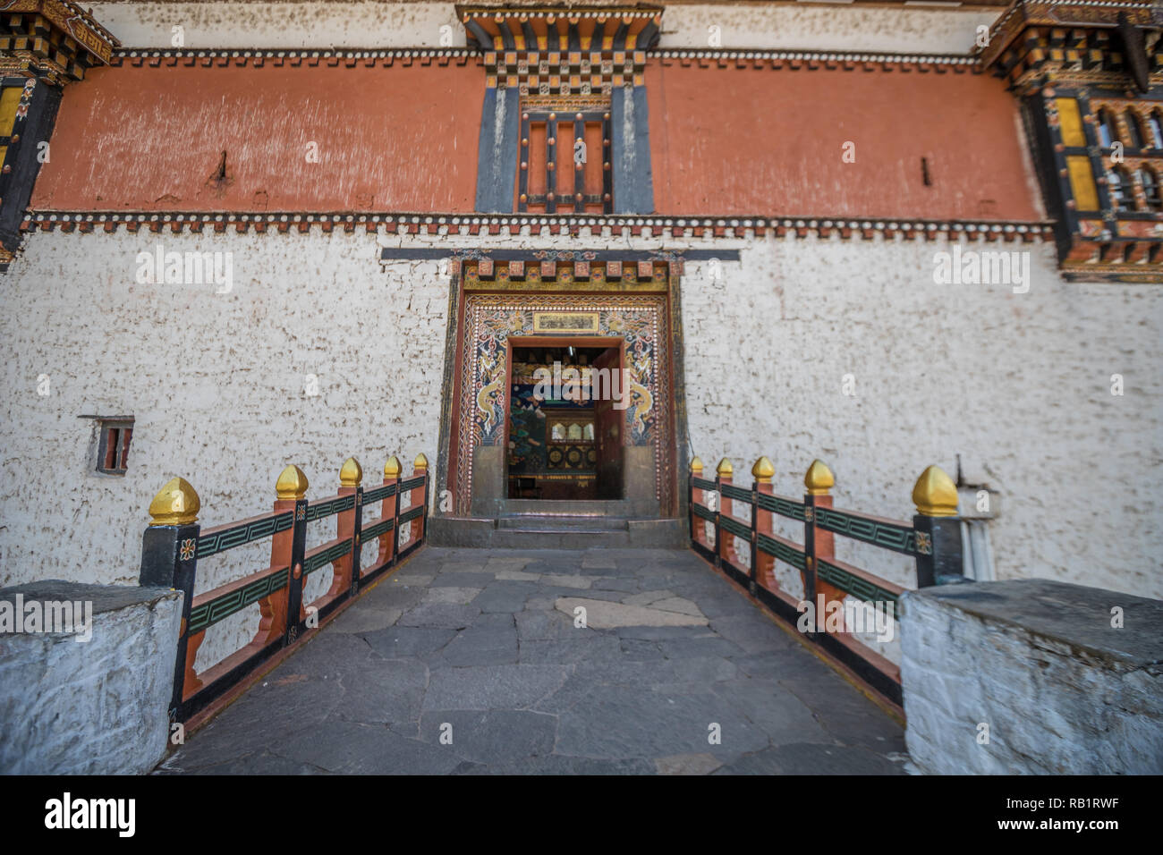 Entrance of Paro Dzong temple in Bhutan Stock Photo - Alamy
