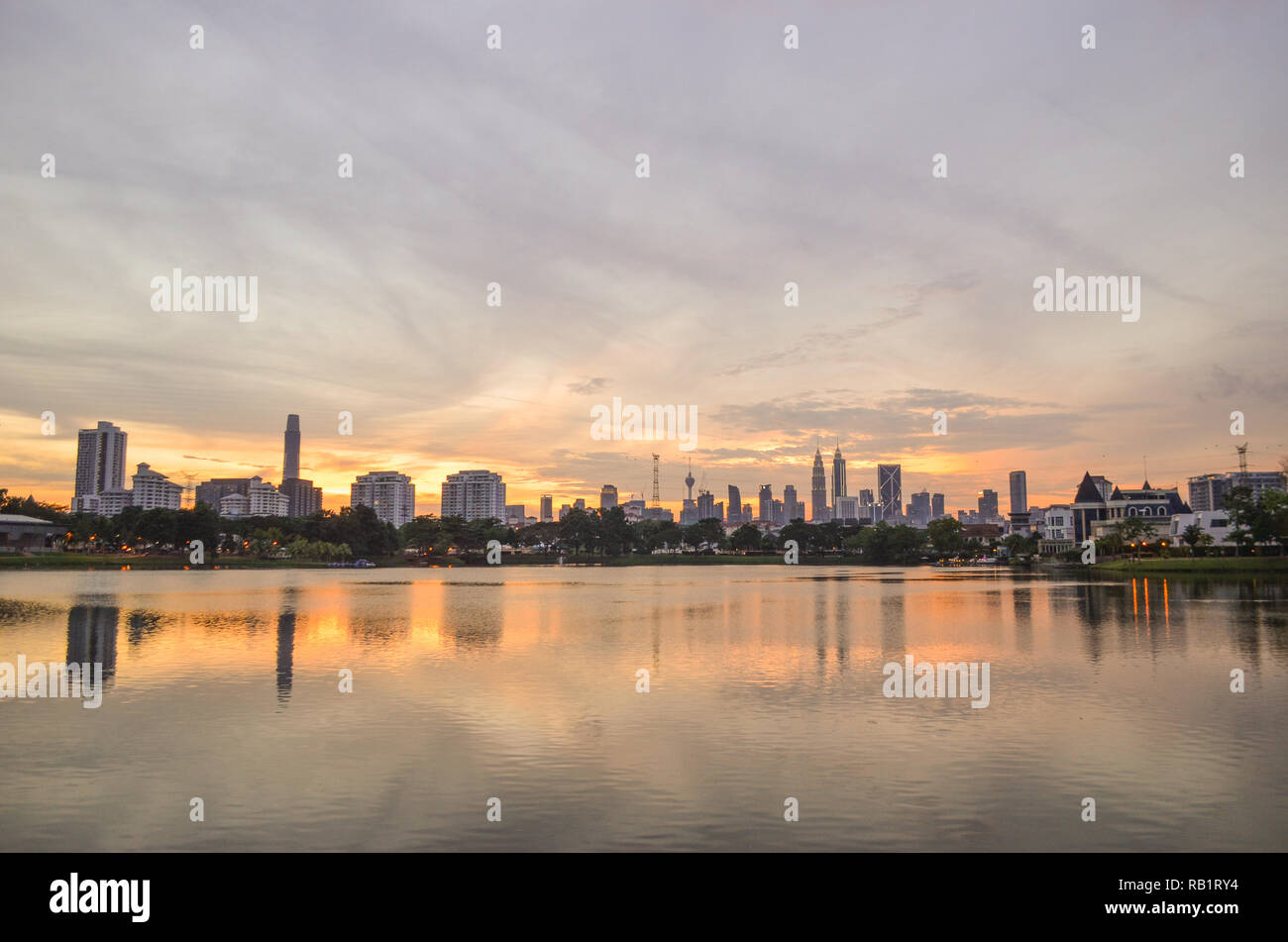 Sunset View of Malaysia Landscape Stock Photo - Alamy