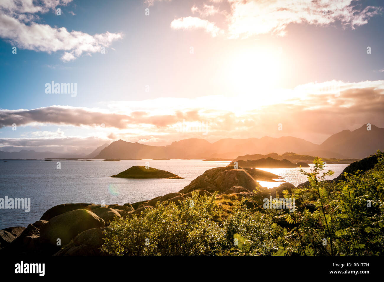 Lofoten summer panorama norway hi-res stock photography and images - Alamy