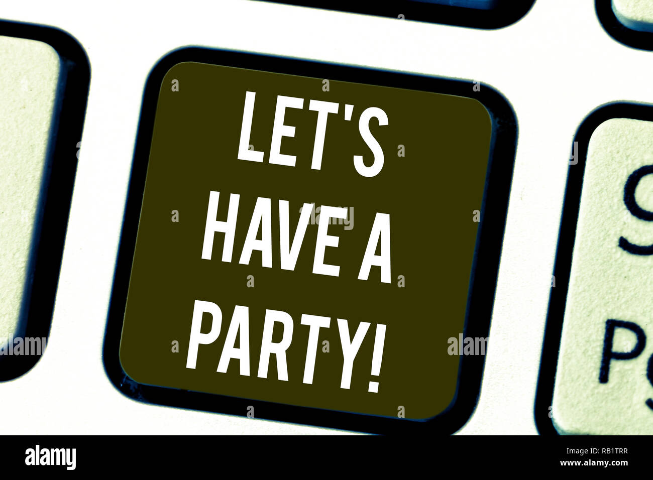 Writing note showing Let S Is Have A Party. Business photo showcasing ...