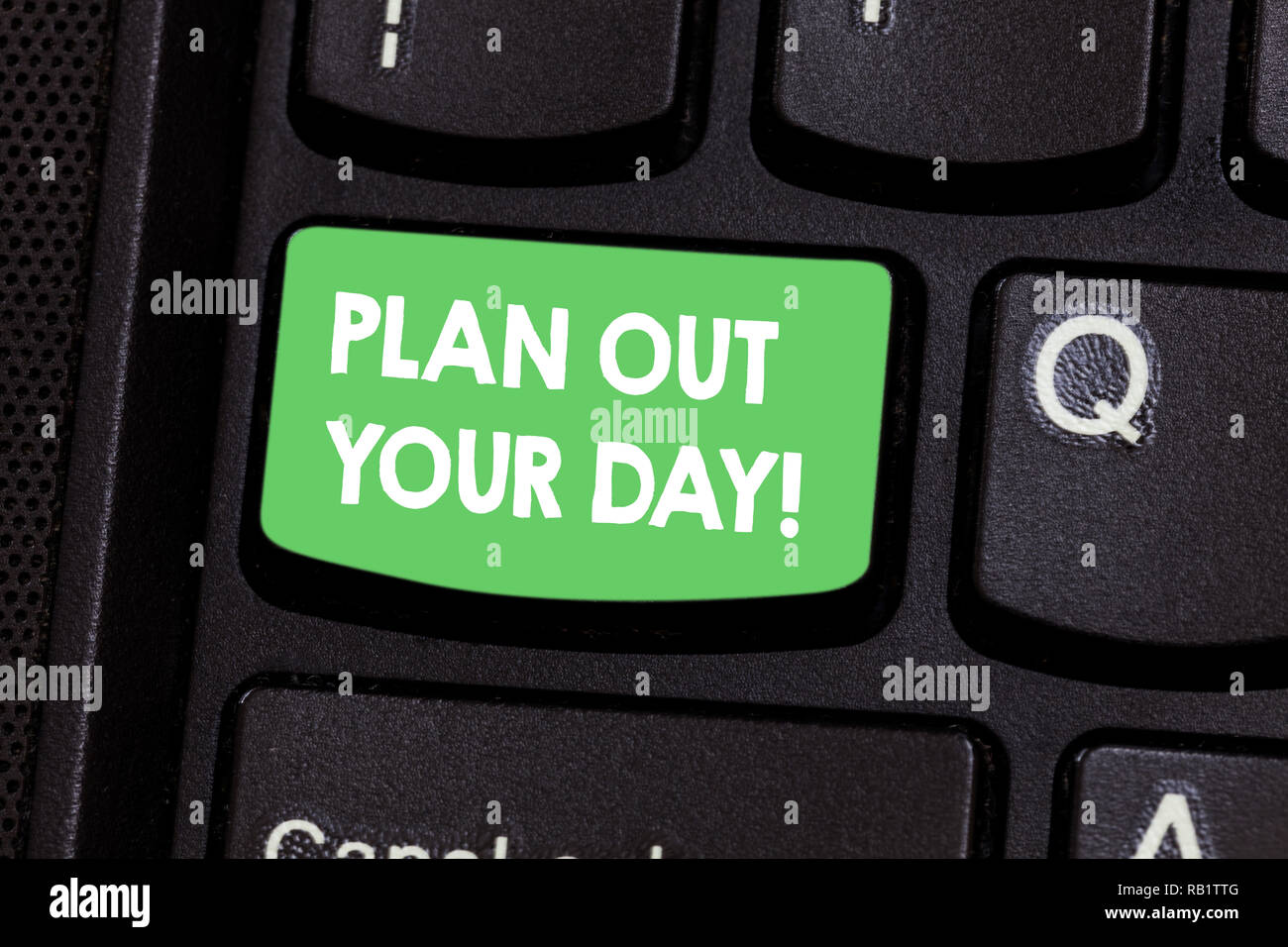 Text sign showing Plan Out Your Day. Conceptual photo Make an schedule ...