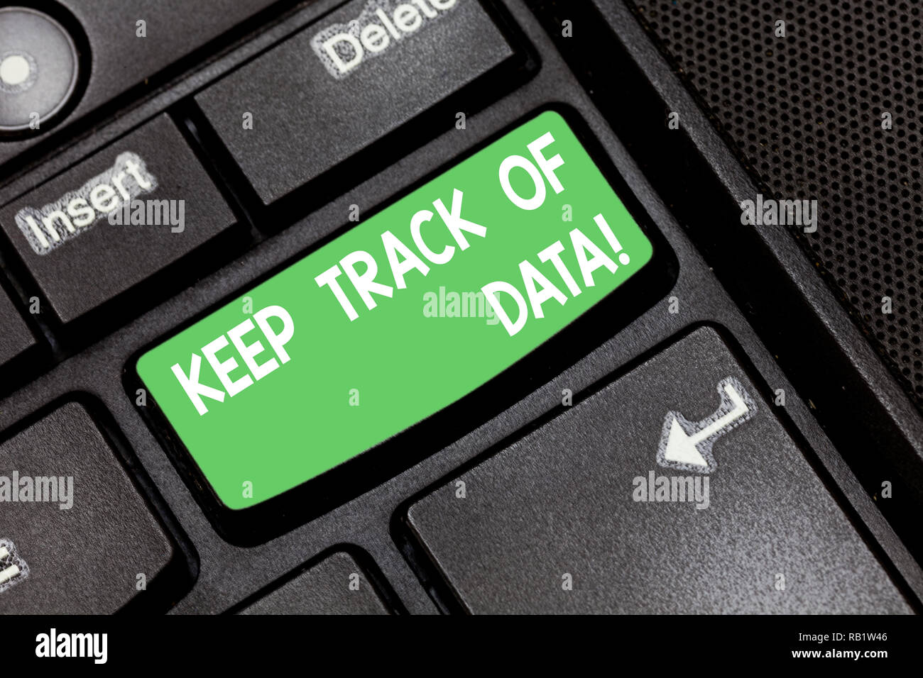 Handwriting Text Keep Track Of Data Concept Meaning Be Aware Of