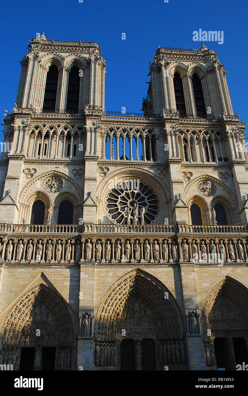 West facade of Notre Dame de Paris, France Stock Photo - Alamy