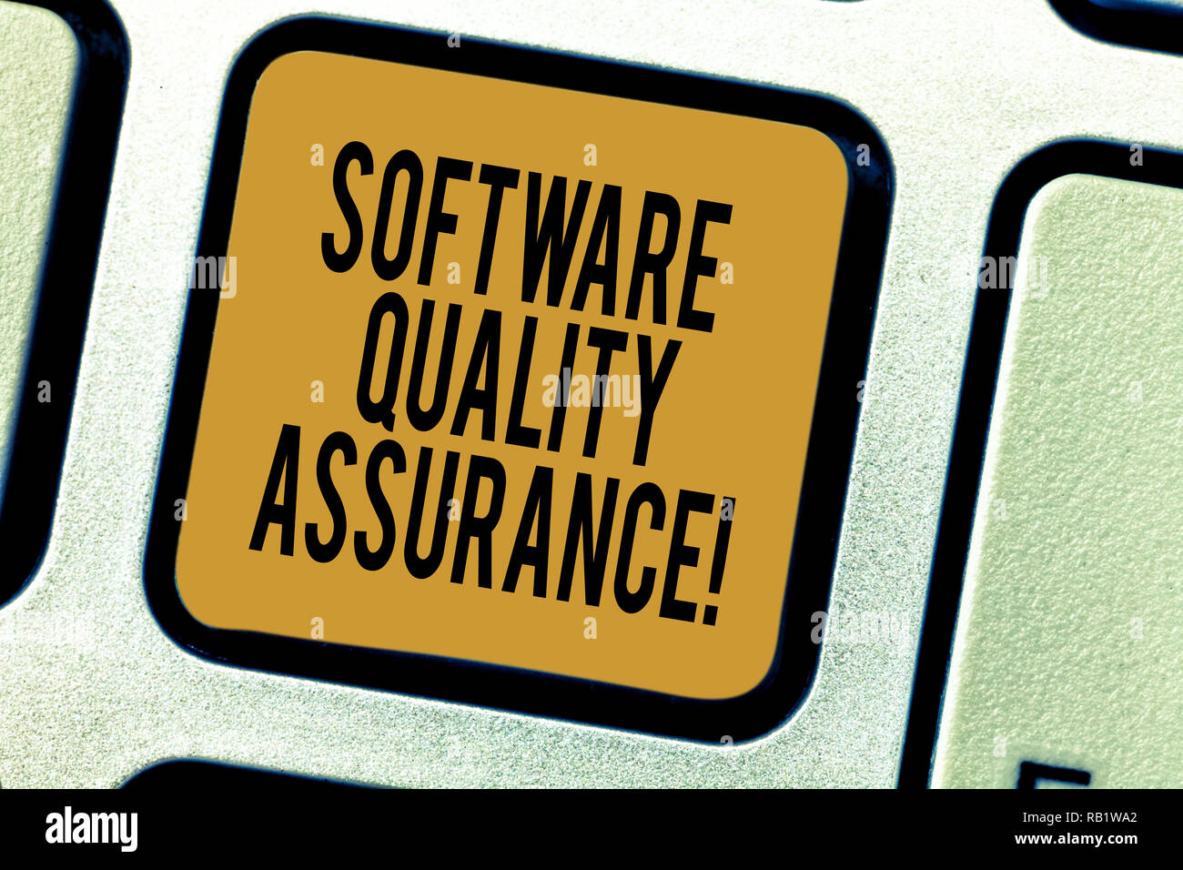 Handwriting text writing Software Quality Assurance. Concept meaning ...