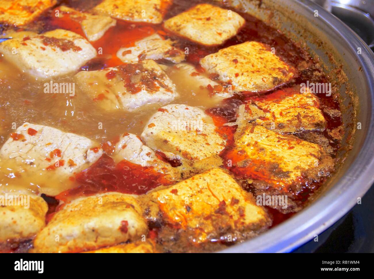 Boiled Tofu close up in Taiwan Stock Photo - Alamy