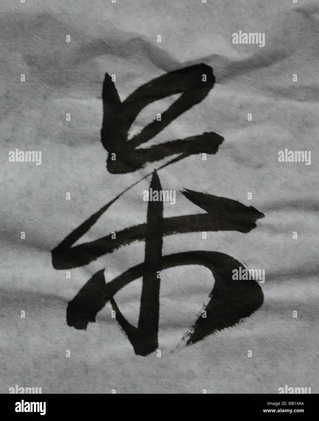 The Chinese word means "Dull, foolish, stupid, blank, wooden, slow ...