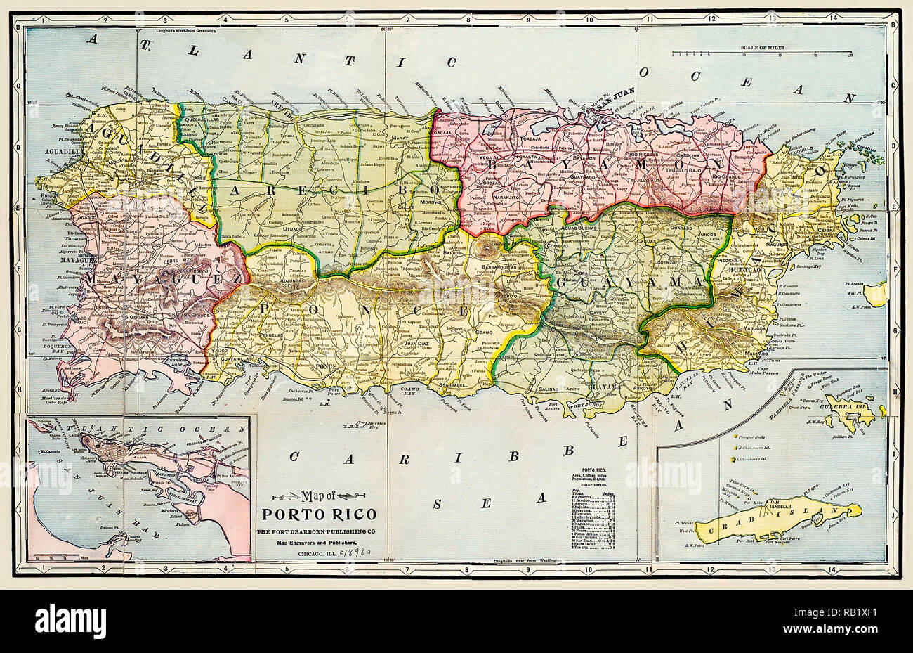 Puerto rico island map hi-res stock photography and images - Alamy