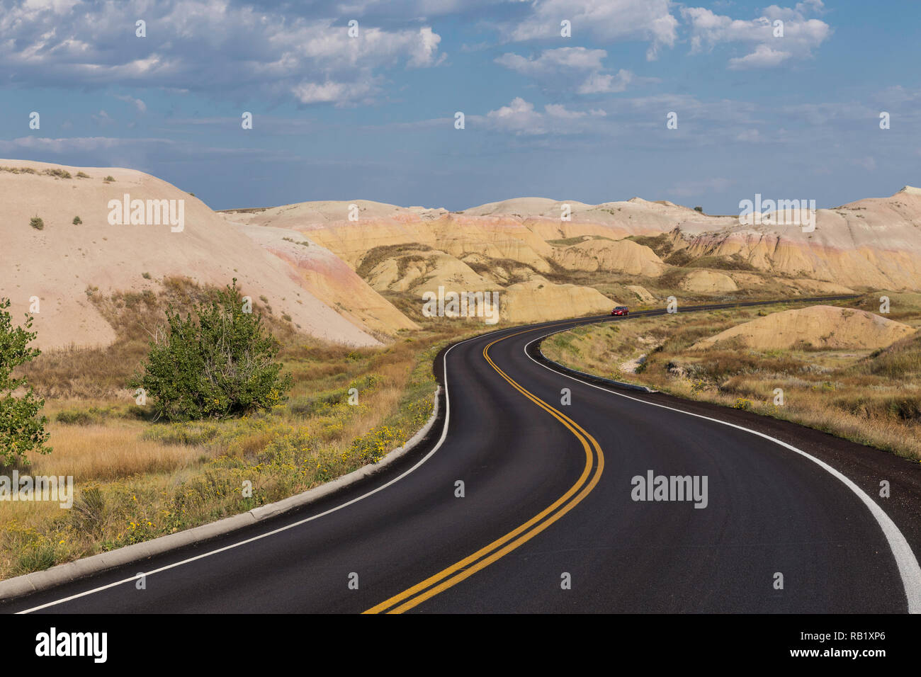 Road in Badlands National Park, SD, USA Stock Photo - Alamy